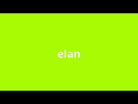 what is the meaning of elan