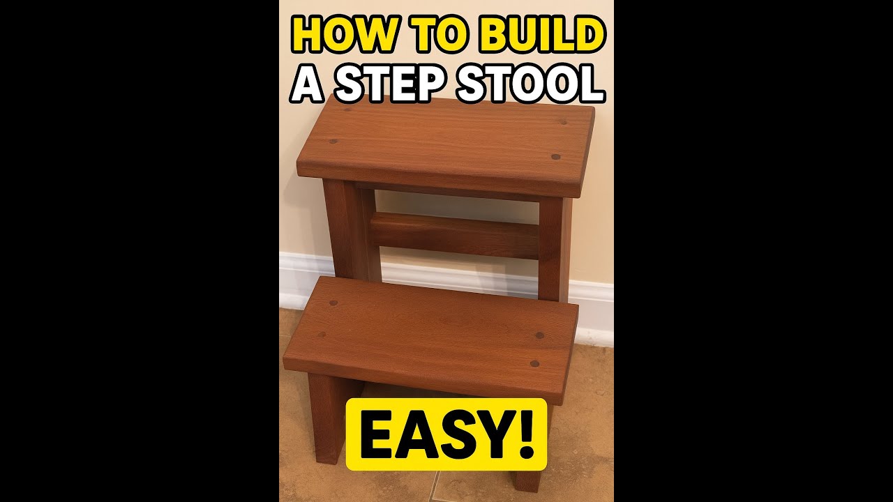 Build a 2-Step Stool | Easy Beginner Woodworking Step-by-Step (Strong & Safe)