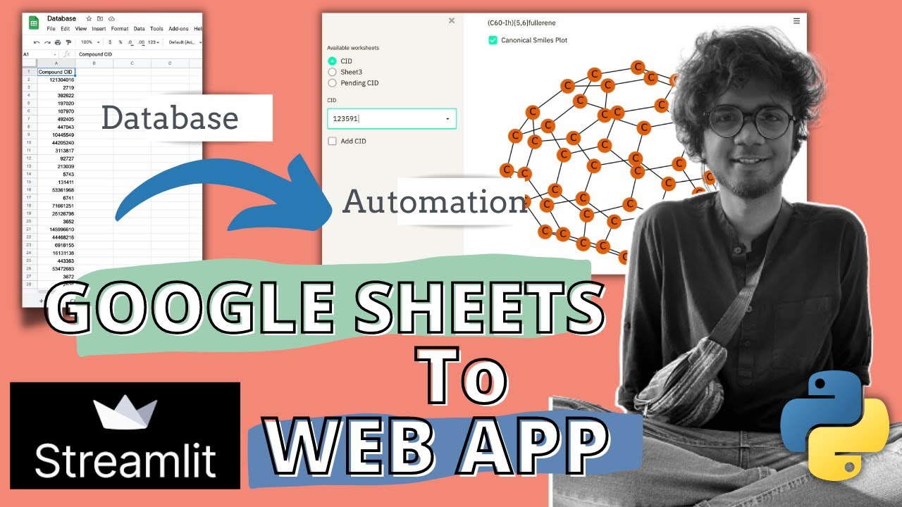 STREAMLIT PYTHON WEB APP connected to GOOGLE SHEET as DATABASE | Automate Google Spreadsheets