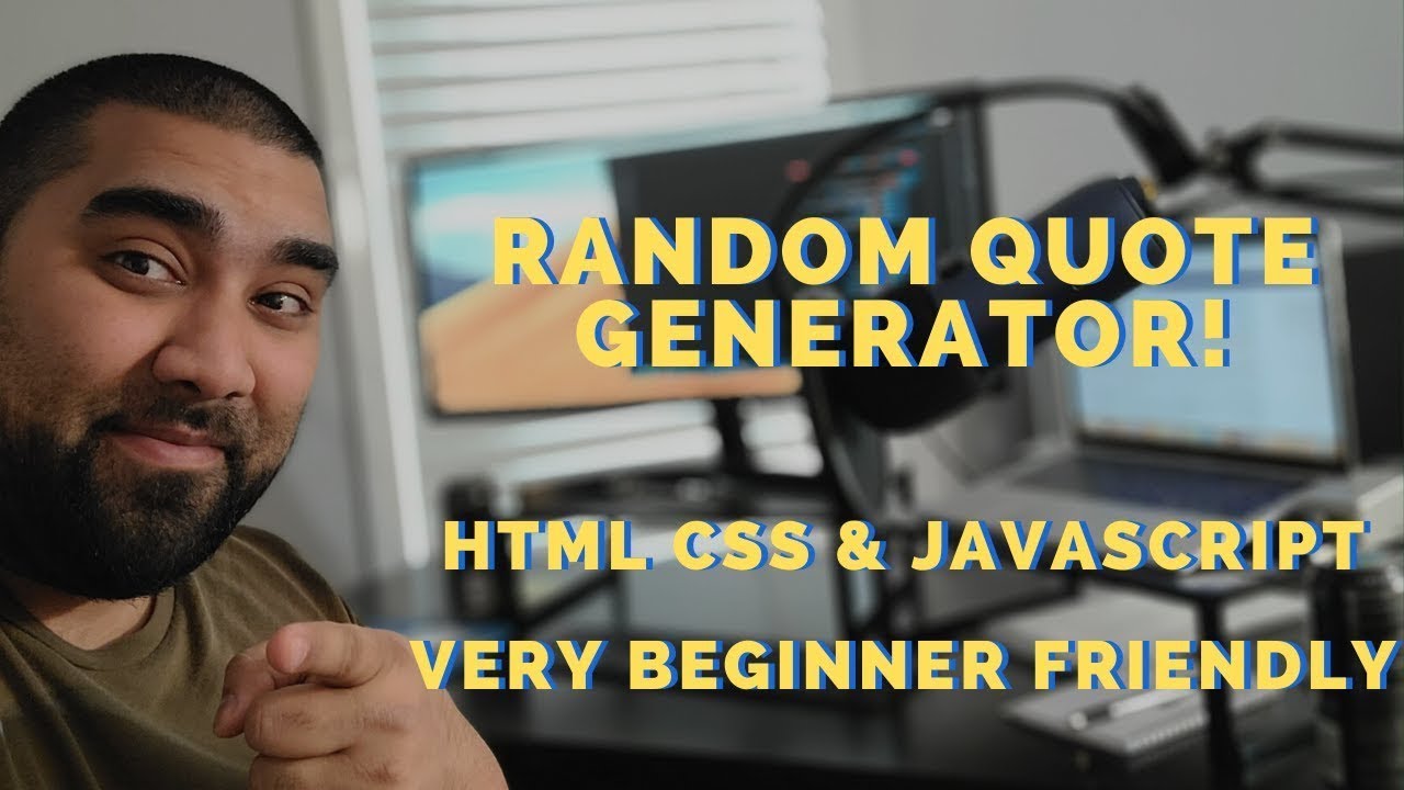 Random Quote Generator! HTML CSS Javascript For beginners! FreeCodeCamp!