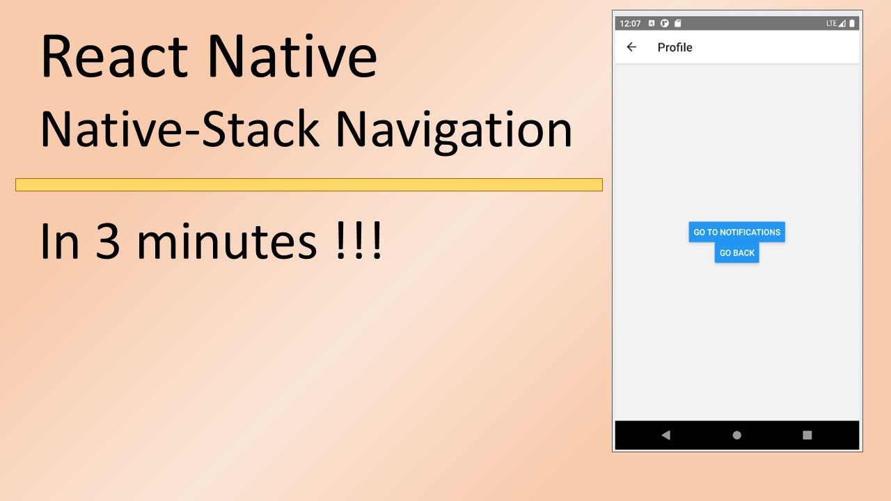 Native-Stack Navigation In 3 minutes