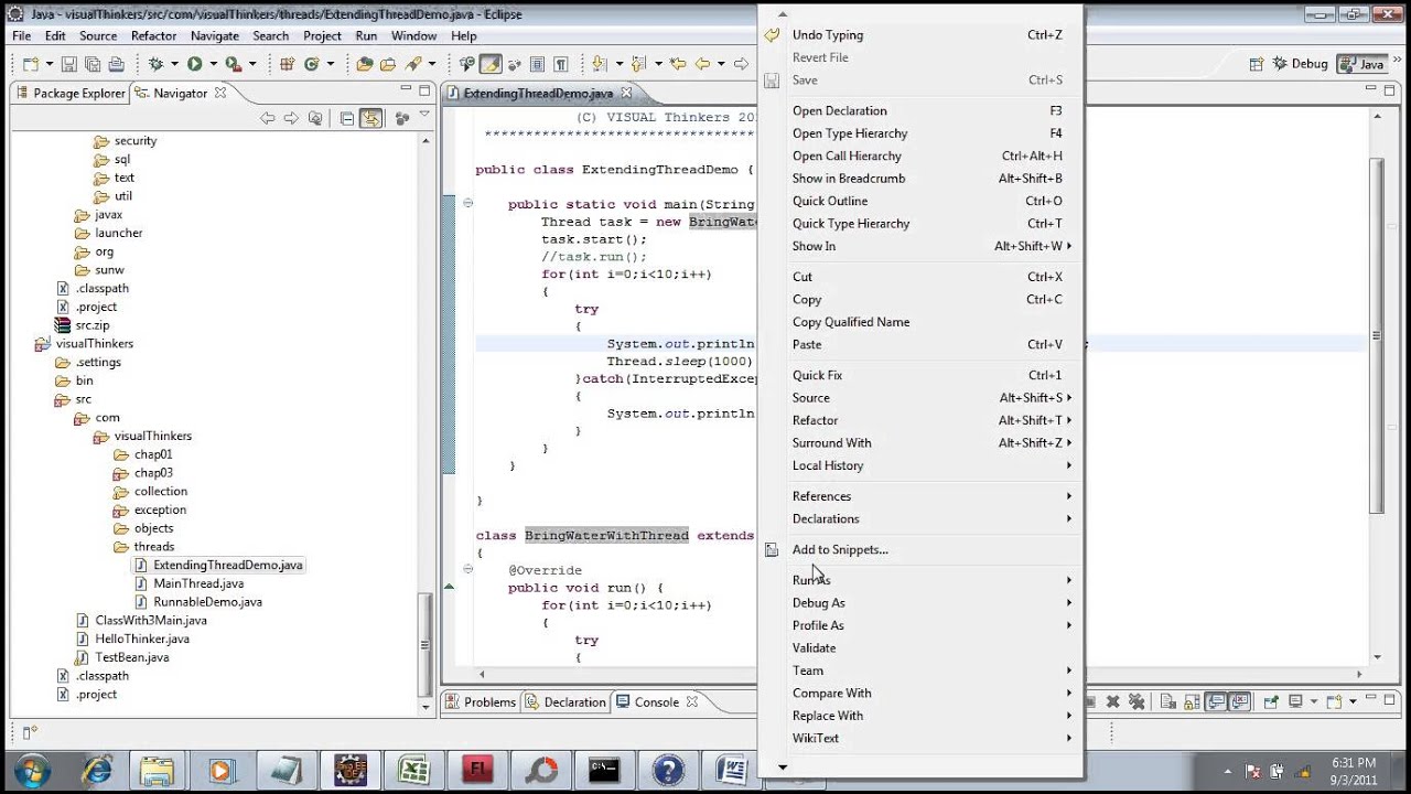 easyjavatutorials.in | Java Hindi Tutorial | JAVA Thread | Extending Java Thread Class