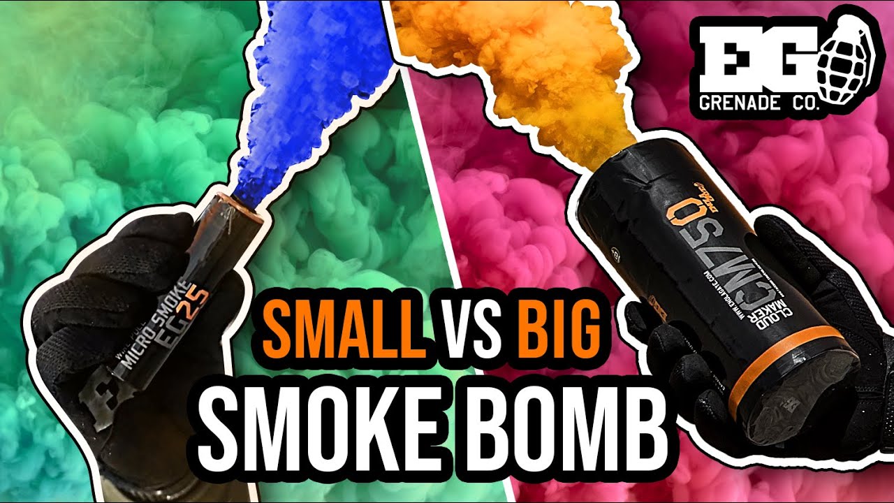 BIGGEST vs SMALLEST Smoke Bomb - Smoke Grenades - Enola Gaye full range