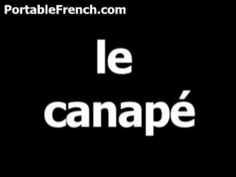 French word for couch is le canapé
