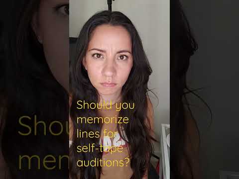 Should You Memorize Lines for an Audition? #actingclass #actingtips #shorts