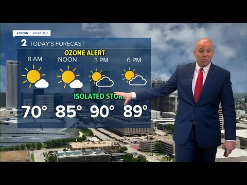 Ozone Alert Day; Isolated storms possible too