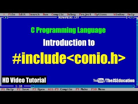 What is "#include conio.h" in C Programming Language | HD Video Tutorial