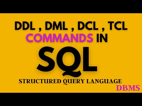 SQL Commands with Example | DDL, DML, DCL, TCL and CONSTRAINTS | DBMS | SV TECH KNOWLEDGE | DBMS
