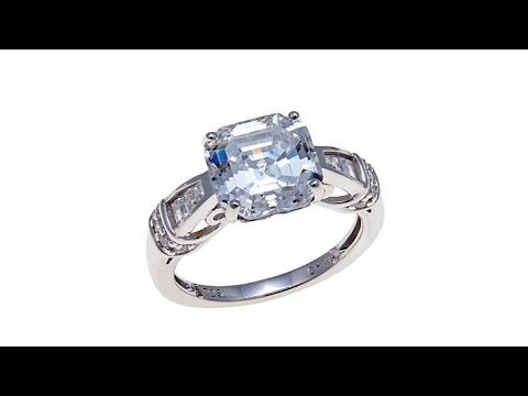 4.14ctw Absolute AsscherCut Solitaire Ring