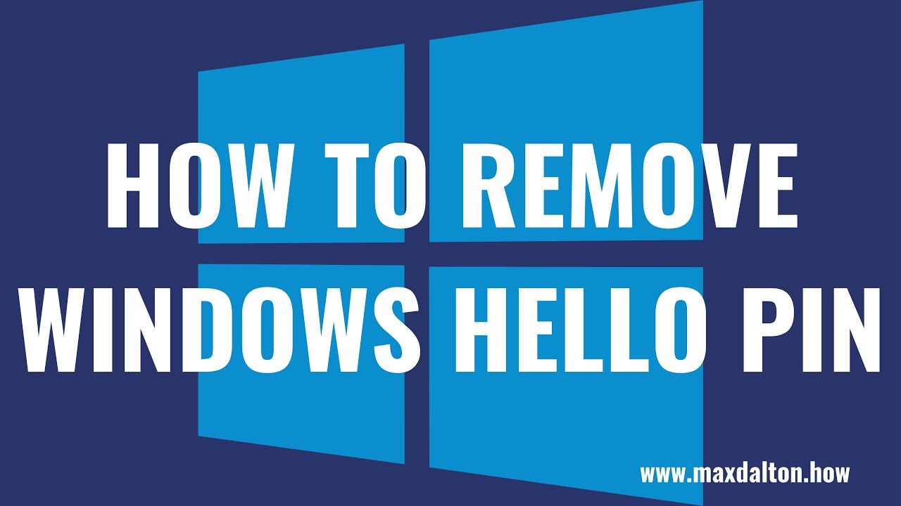 How to Remove Windows Hello PIN