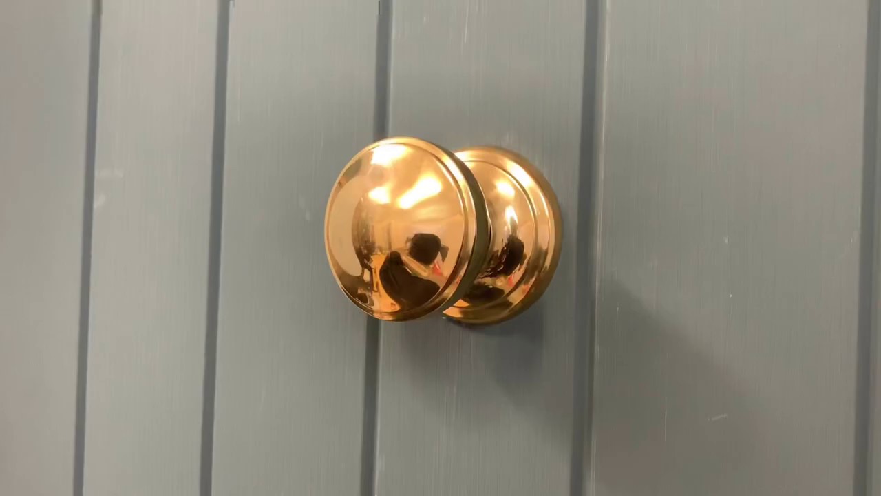 Two Tier Polished Brass Centre Door Knob