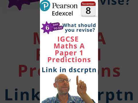 Predictions - Edexcel IGCSE Maths A - 6 days to go! #igcsemaths #igcse #maths