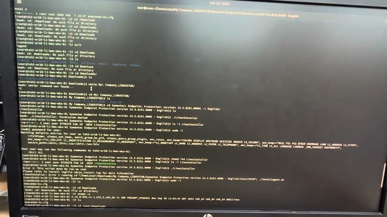 Symantec endpoint installation on Linux