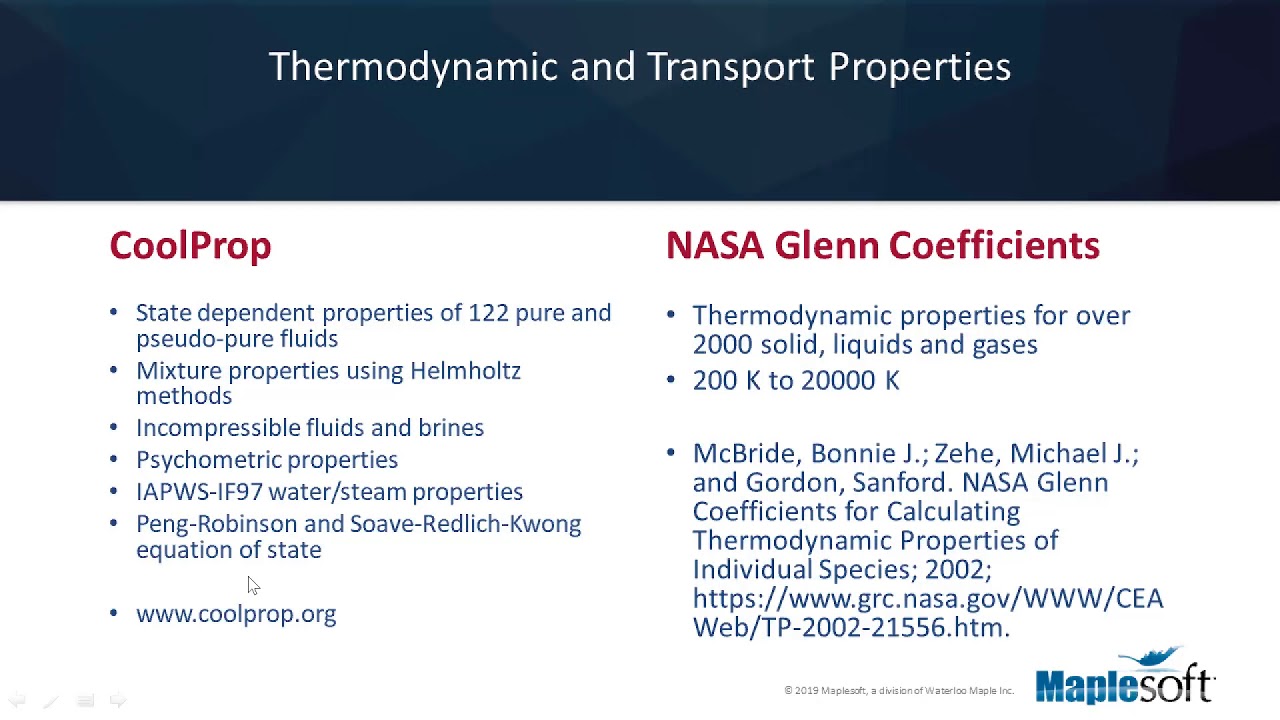 Thermal Engineering in Maple