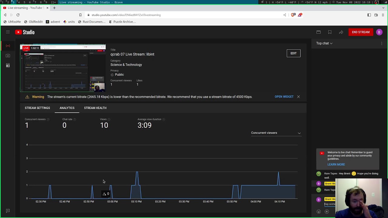 qcrab 07 Live Stream: libint