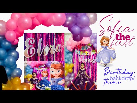 DIY Sofia the first Birthday backdrop | Easy and Cheap but Elegant | Step by step tutorial