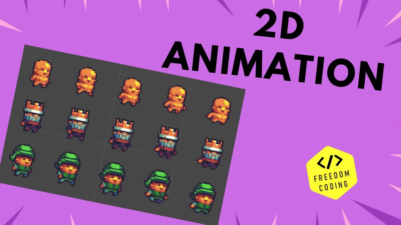 Create ANIMATION from SPRITE SHEET (one sprite) in Unity!
