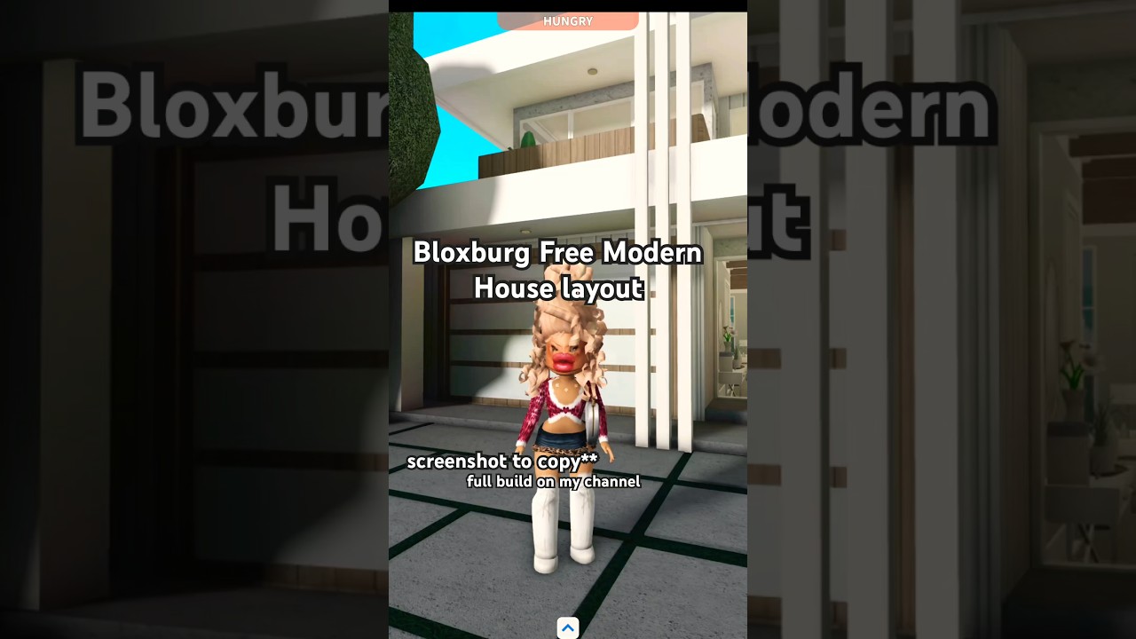 Bloxburg Free Modern House Layout ✨ #bloxburghousebuild #bloxburg #roblox