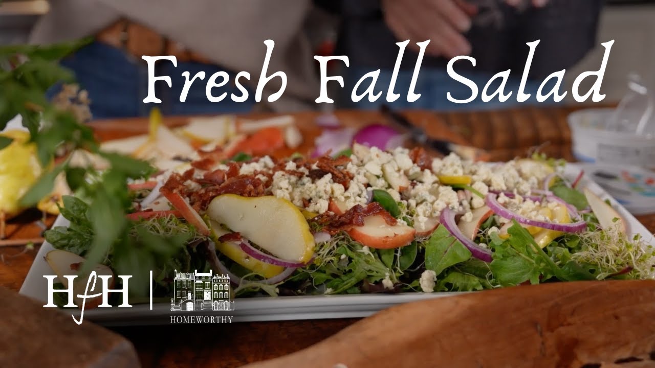 Easy Fall Salad | Pear, Candied Pecan & Maple Vinaigrette Recipe