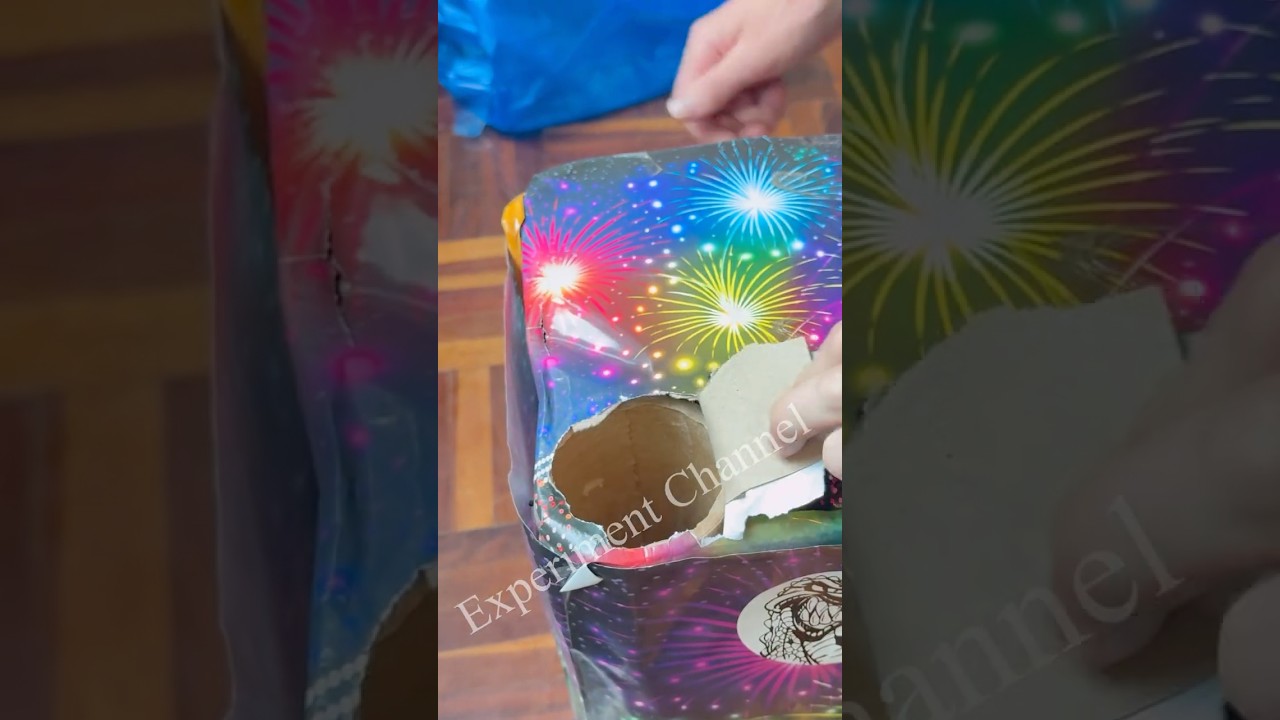 Look What’s inside 3” firework cake? #shorts #cracker #diy #firework #trick #lifehack #experiment