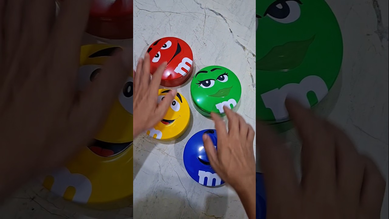 ASMR M&M’s Tin Unboxing | Candy, & Snacks Surprise #shorts #snacks #candy