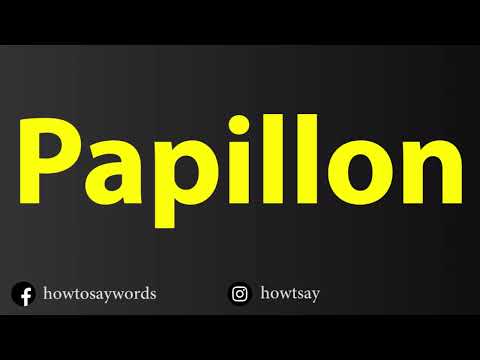 How To Pronounce Papillon