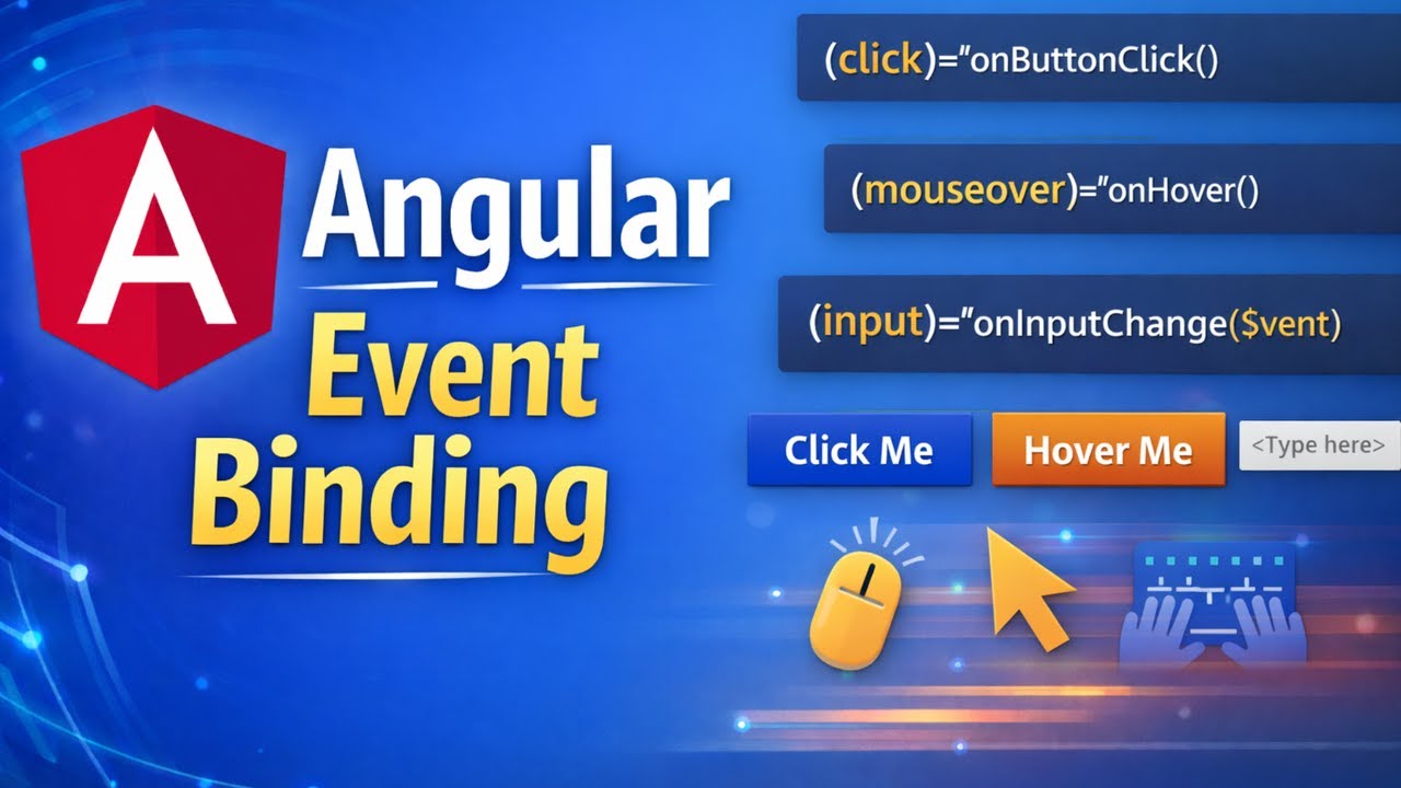 Angular Event Binding Explained with Real-World Examples | User Interaction in Angular