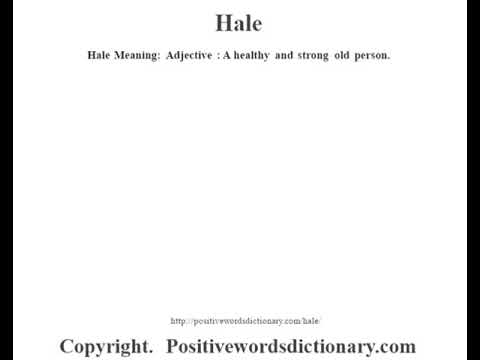 Hale definition | Hale meaning