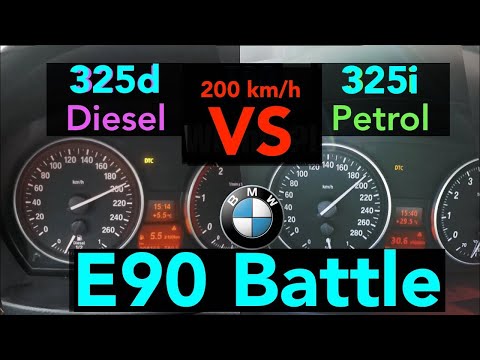 Acceleration Battle | E90 | BMW 325d vs BMW 325i | 3.0d vs 2.5i | 145 kW vs 160 kW