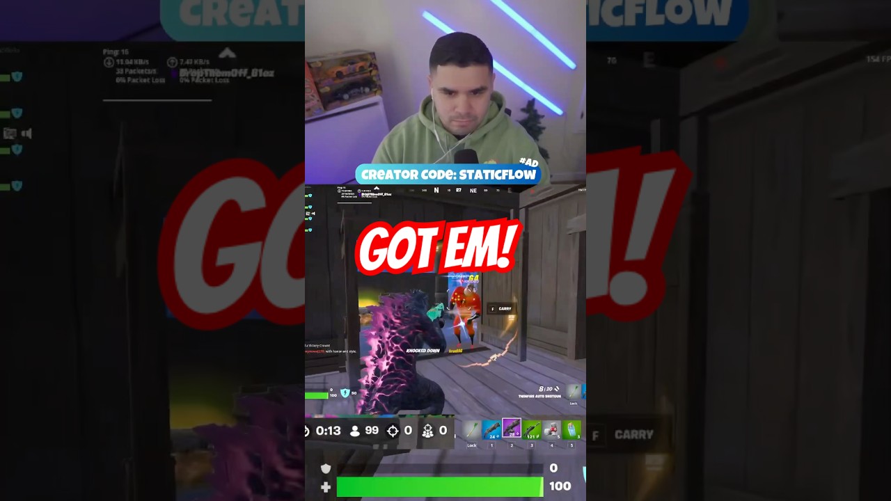Got Em ! #fortnite #fortniteclips #staticflow #fortnitememes #godzilla #gaming