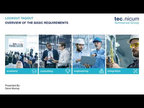 Webinar: Basic Requirements of Lockout Tagout
