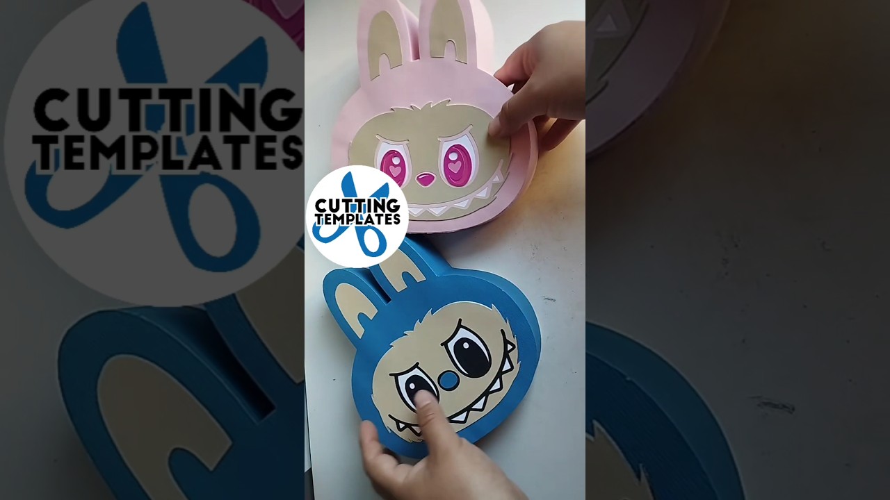 Caja Regalo San Valentin LABUBU Dada, Baba. SVG/STUDIO /PDF  PLANTILLAS: https://shre.ink/CuttingT