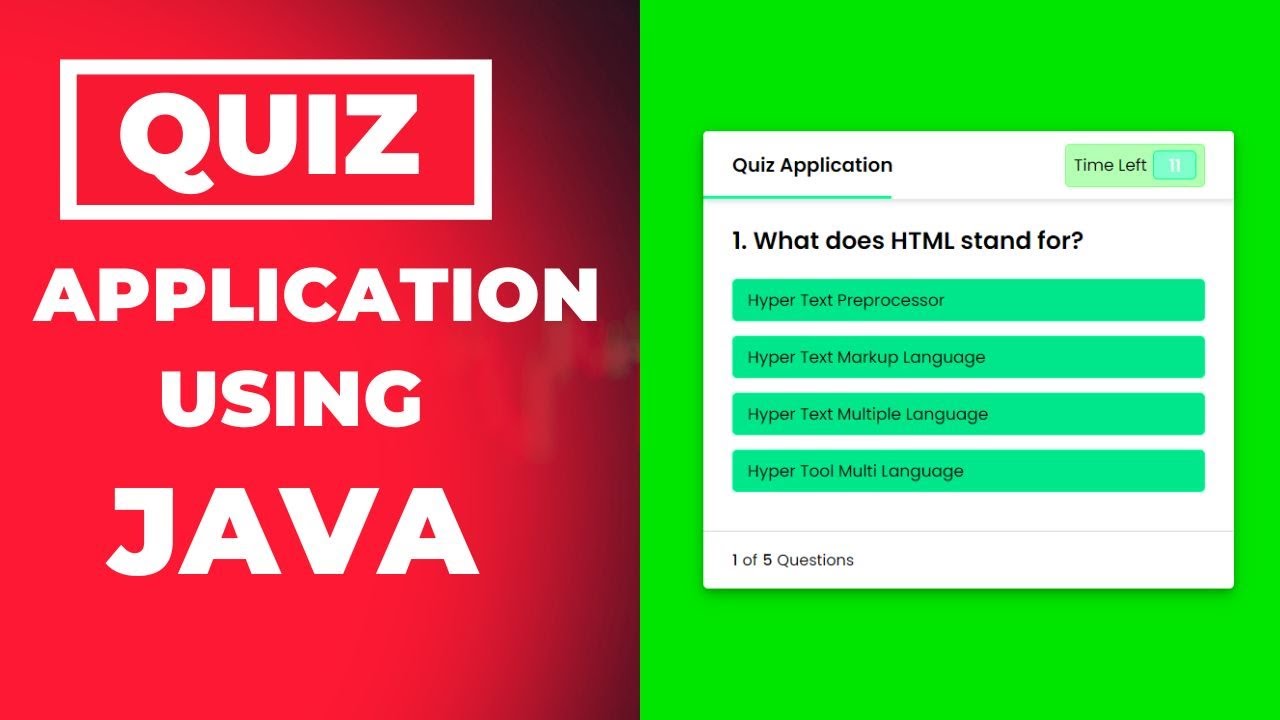 Quiz Application Using Java | Build A Quiz Application In Java | DevInshal