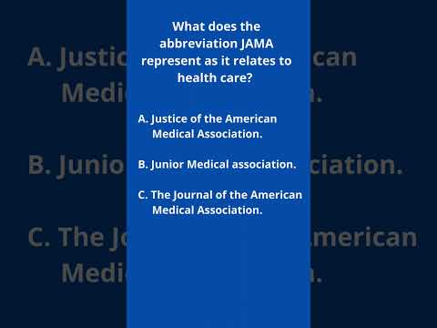 What does the abbreviation JAMA represent as it relates to health care #shorts #quiz #insurance