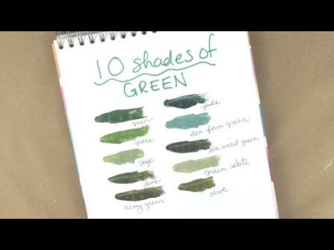 10 Shades of Green ~ How to Make Sea Foam Green Paint, Jade Color, Sage Colour, Olive and Seaweed