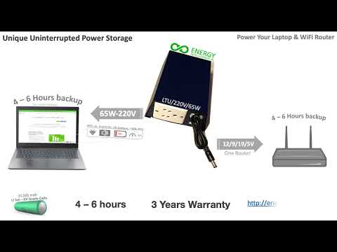 Energy Intelligence Laptop and Router Power Backup
