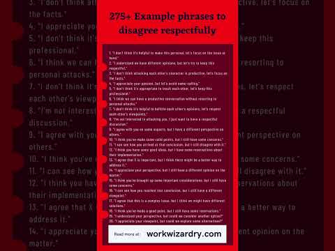 275+ Example phrases to disagree respectfully