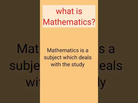 What is Mathematics Definition in Urdu, Hindi, English || #mathematics #2023 #shorts