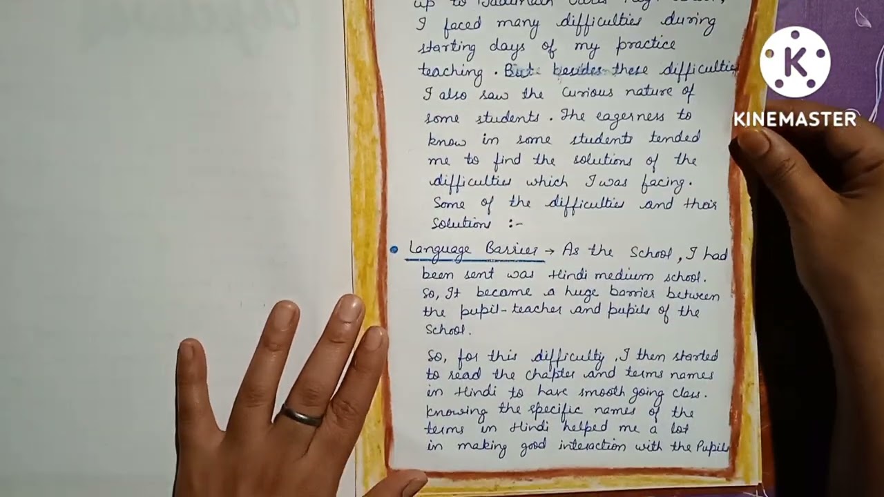 Reflective journal/ Semester 3 / B.Ed Practice Teaching