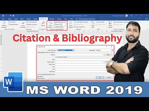 Citation and Bibliography in MS Word in Hindi |Citation & Bibliography in Hindi |Microsoft Word 2019