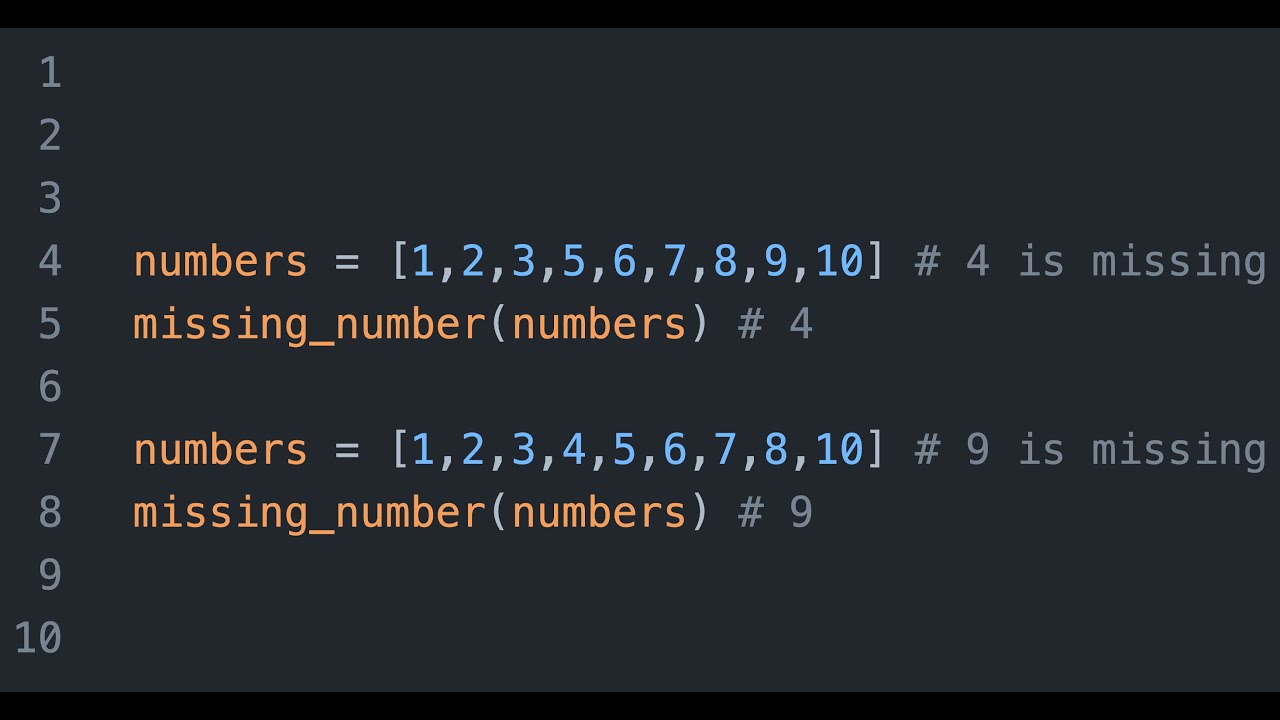 Acing your technical test: Finding Missing Number