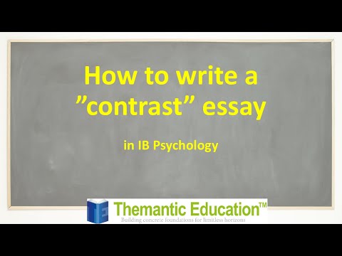 How to write a contrast essay