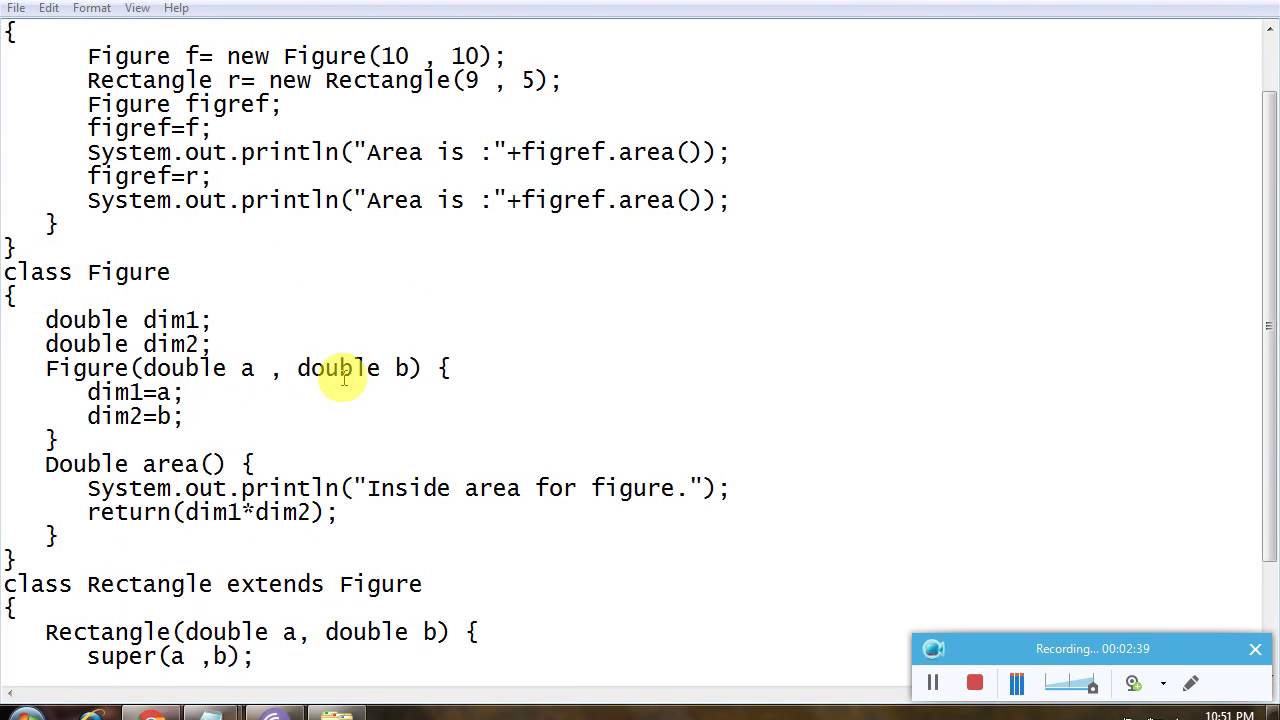 Write A Java Program To Use Method Overriding In Inheritance For Subclasses 19