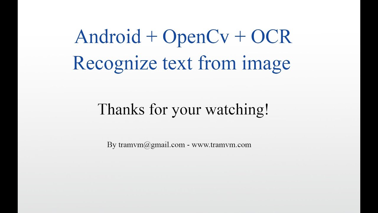 How to recognize text from image with Android OpenCv OCR ?