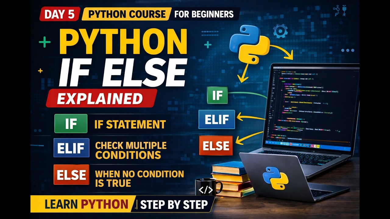 Python If Else Explained for Beginners | Conditional Statements in Python | Day 5 Python Course
