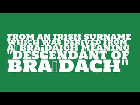 What is the origin of the name Brady?