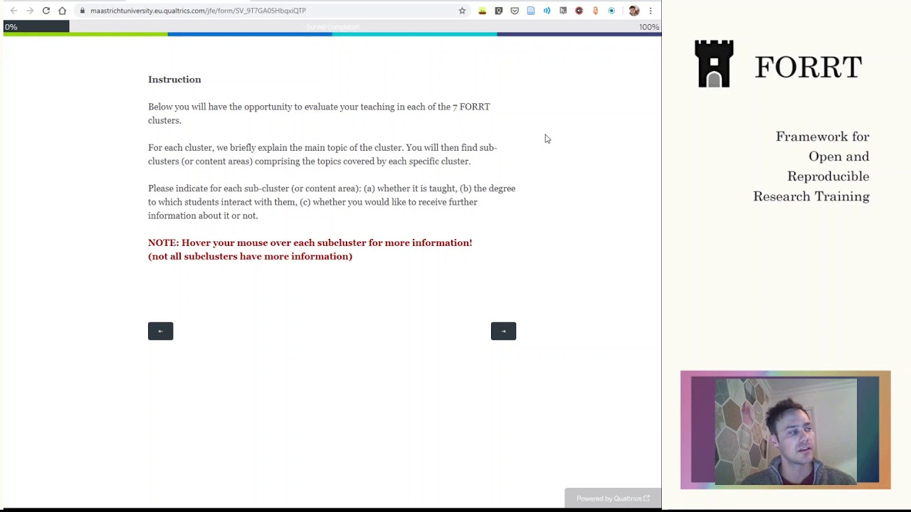 FORRT - self-assessment learning tool