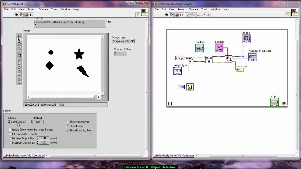 LabView Basic 8 : Object Detection