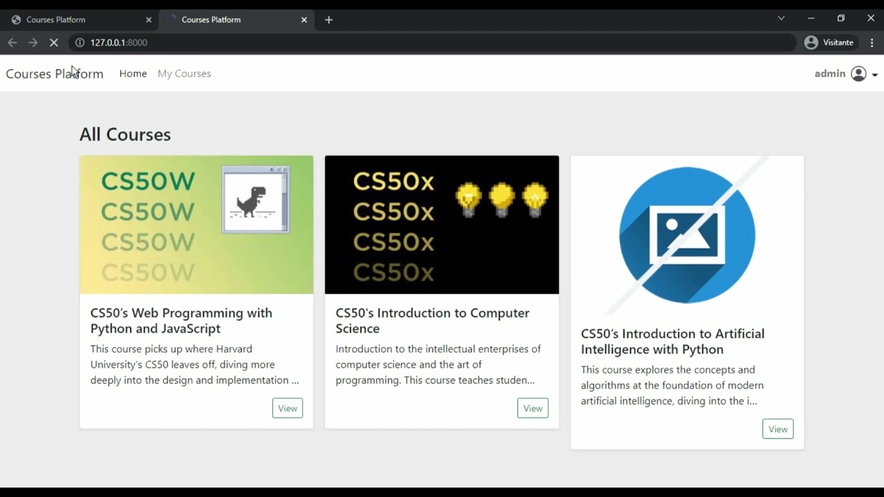 Harvard CS50w - Final Project: Course Platform