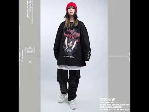 Comic sweaters Y2K fashion style